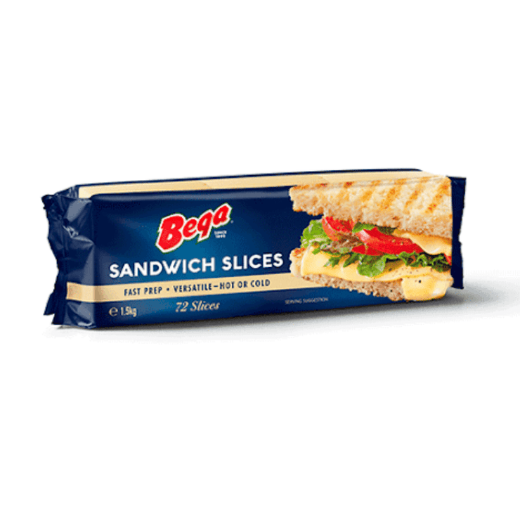 Bega Sandwich Cheese Slices (72 slices) – unitedbakerysupplies